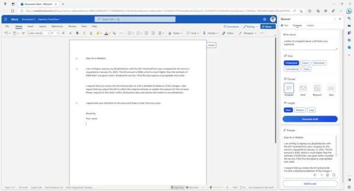 Microsoft will soon showcase the new Prometheus AI in Word