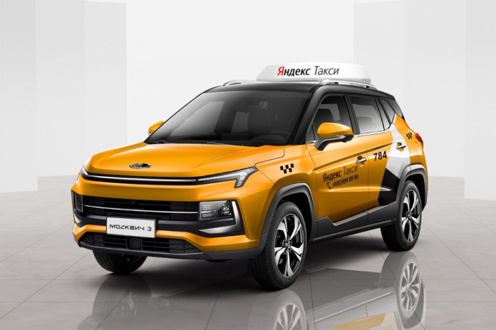 "Moskvich 3" has already appeared in a taxi