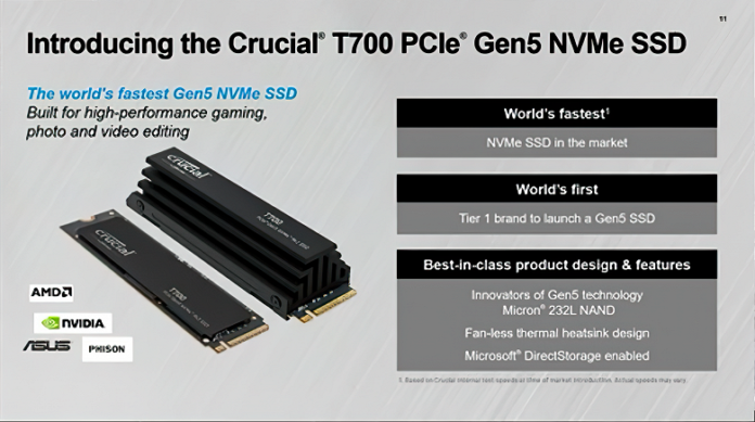 Micron calls Crucial T700 world's fastest SSD
