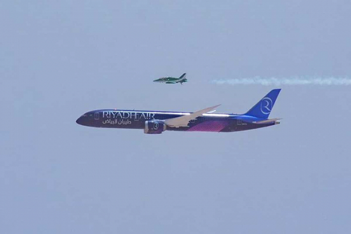 The newest airline Riyadh Air made its first flight and showed a ...