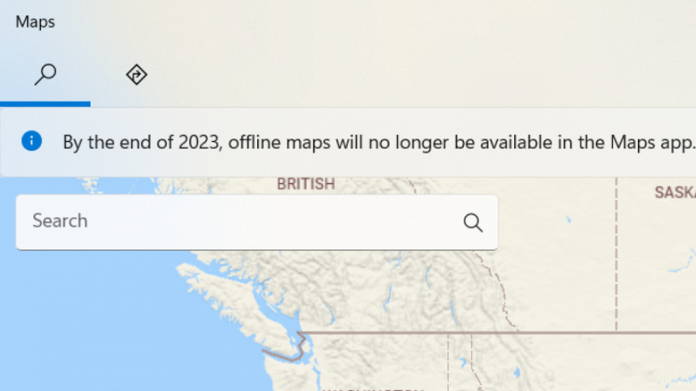 Minus one: Microsoft disables offline maps in Windows 11