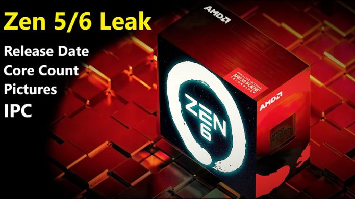 AMD roadmap describing Zen 5 and Zen 6 leaked online