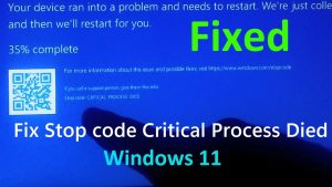 Stop Code Critical Process Died Troubleshooting the Dreaded Error